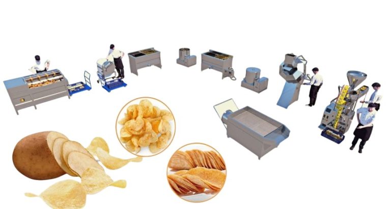 50KG/H Semi Automatic Potato Chips Production Line